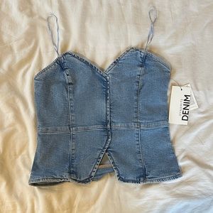 Dynamite | Tops | Dynamite Denim Bustier Top | Poshmark